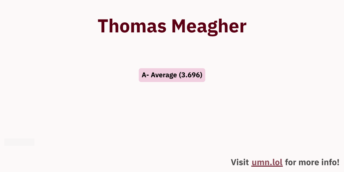 Thomas Meagher | GopherGrades